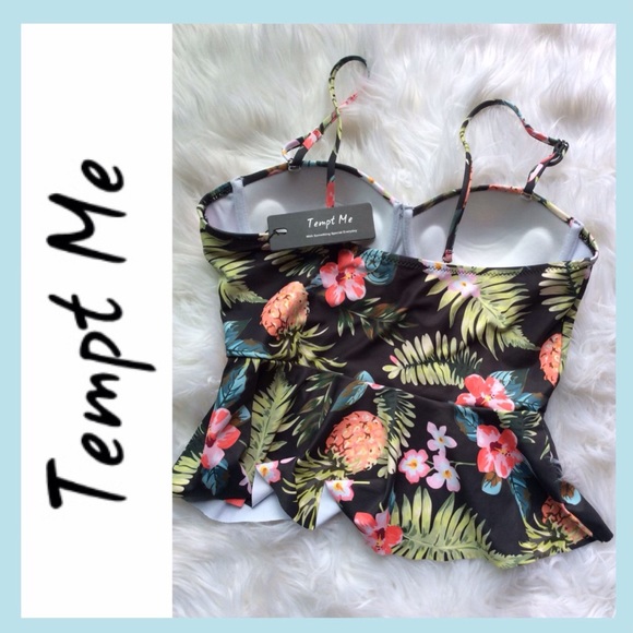 Tempt Me | Swim | Bnwt Tempt Me Floral Tankini Top | Poshmark